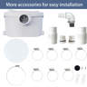 SUPERFLO Macerating Toilet System, Powerful & Durable, Upflush Toilet for Basement Macerator ...